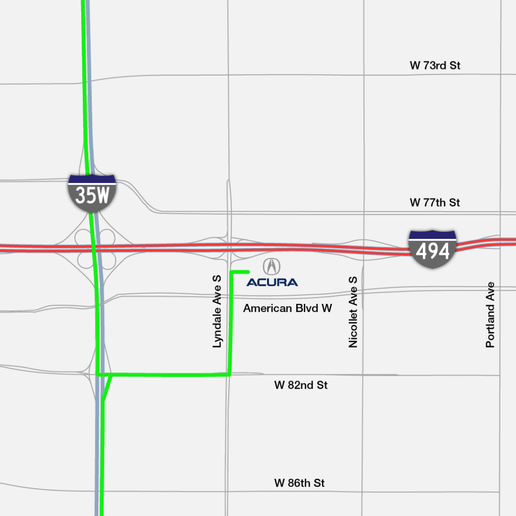 DIRECTIONS TO BLOOMINGTON ACURA DURING ROAD CONSTRUCTION | Bloomington ...