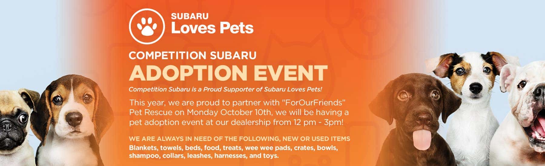 2022 Competition Subaru Loves Pets Event | Competition Subaru of Smithtown