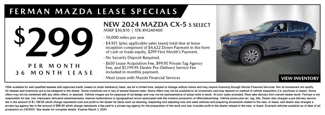 New Mazda Dealer Specials | Ferman Mazda Of Brandon