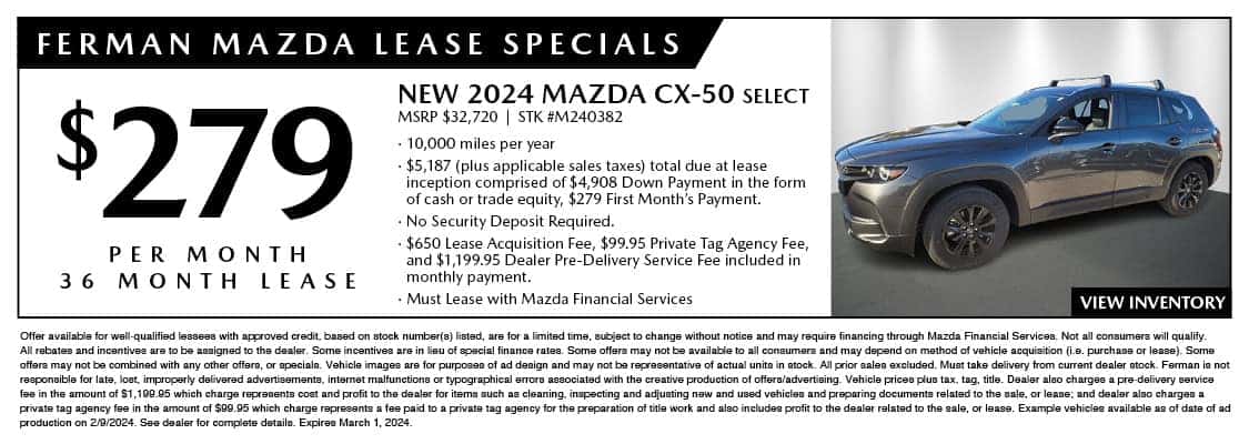New Mazda Dealer Specials | Ferman Mazda Of Brandon