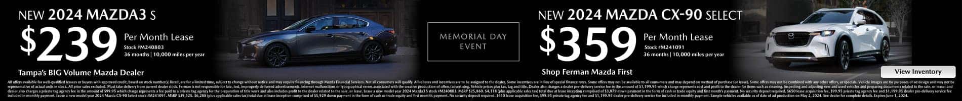 New Cars Trucks SUVs in Stock - Brandon | Ferman Mazda Of Brandon