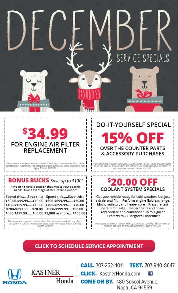 Auto Service Specials | Kastner Honda near Vallejo