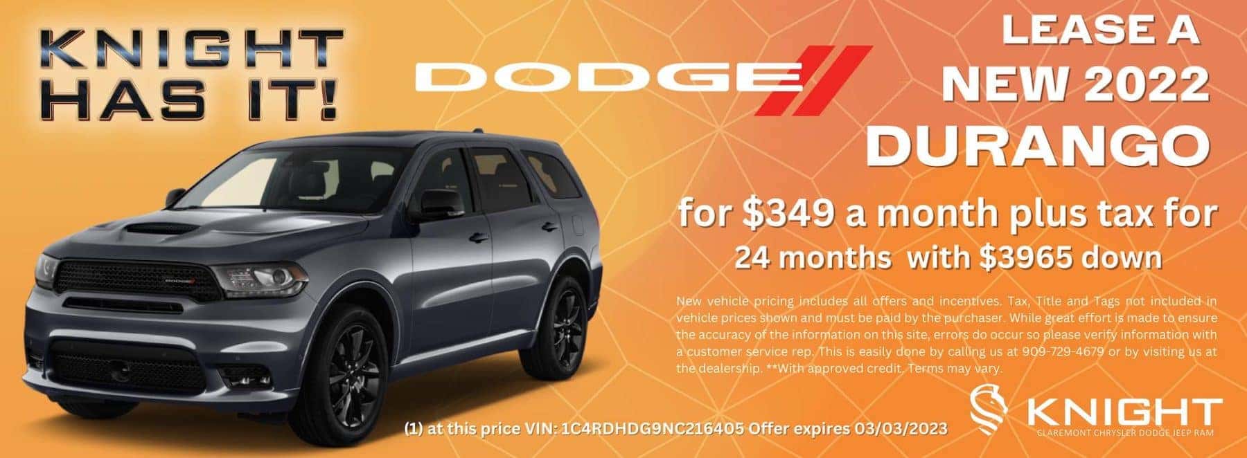 Current New CDJR Special Offers | Knight Claremont Chrysler Dodge Jeep Ram