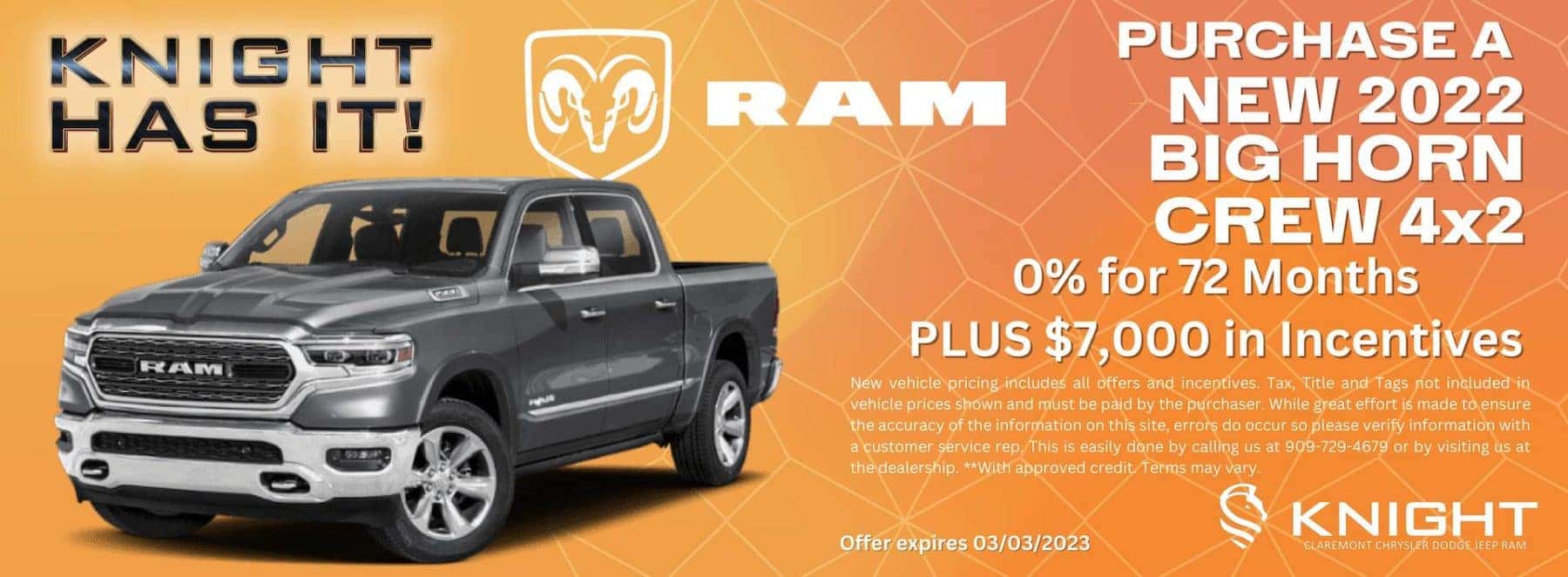 Current New CDJR Special Offers | Knight Claremont Chrysler Dodge Jeep Ram