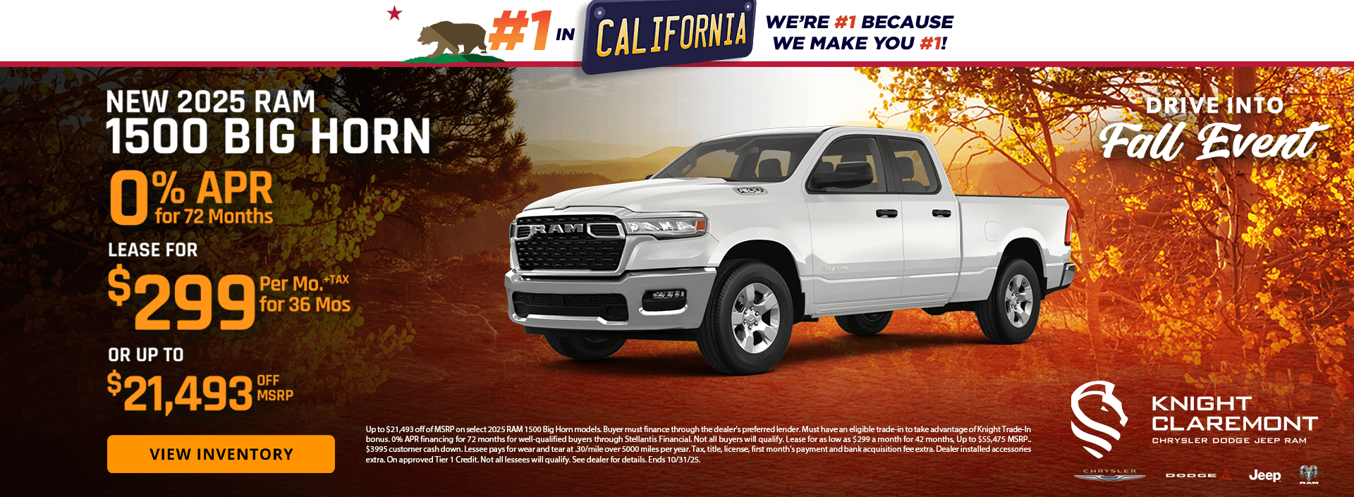 Chrysler Dodge Ram Jeep Dealer Near Ontario, CA | Knight Claremont