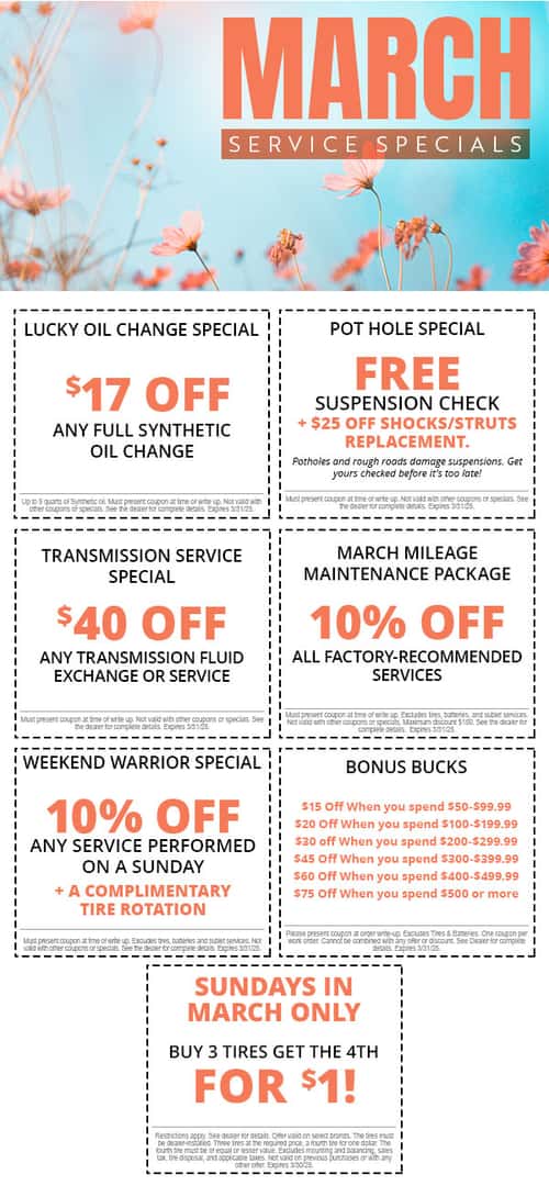 Auto Service Specials | Ocean Subaru of Fullerton near Whittier