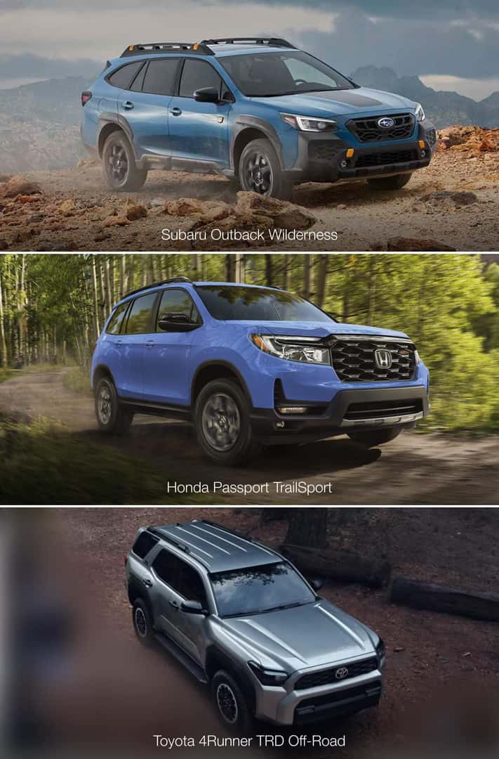 Outback Wilderness Vs Passport TrailSport Vs 4Runner TRD Off-Road