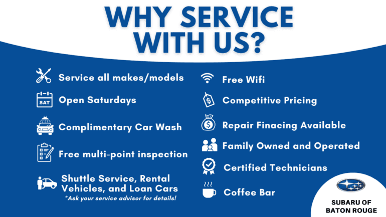 Schedule Auto Service and Maintenance | Subaru of Baton Rouge