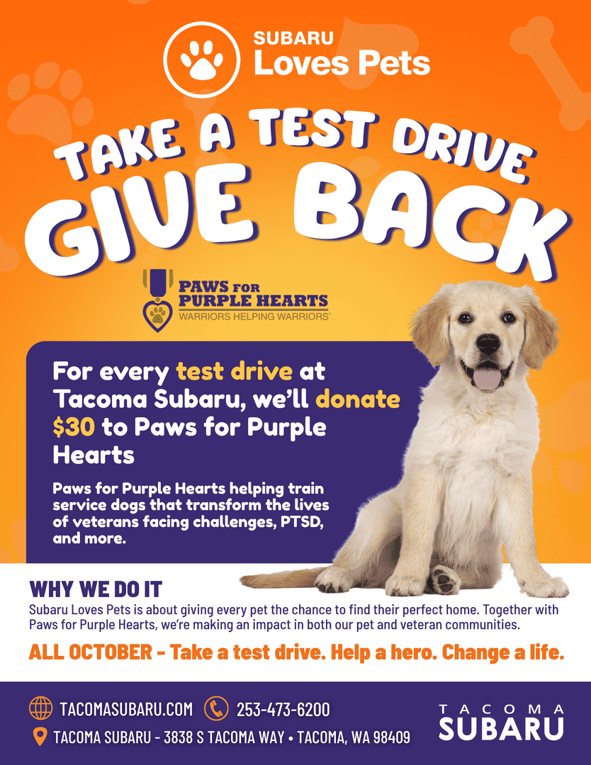 Paws for Purple Hearts | Tacoma Subaru
