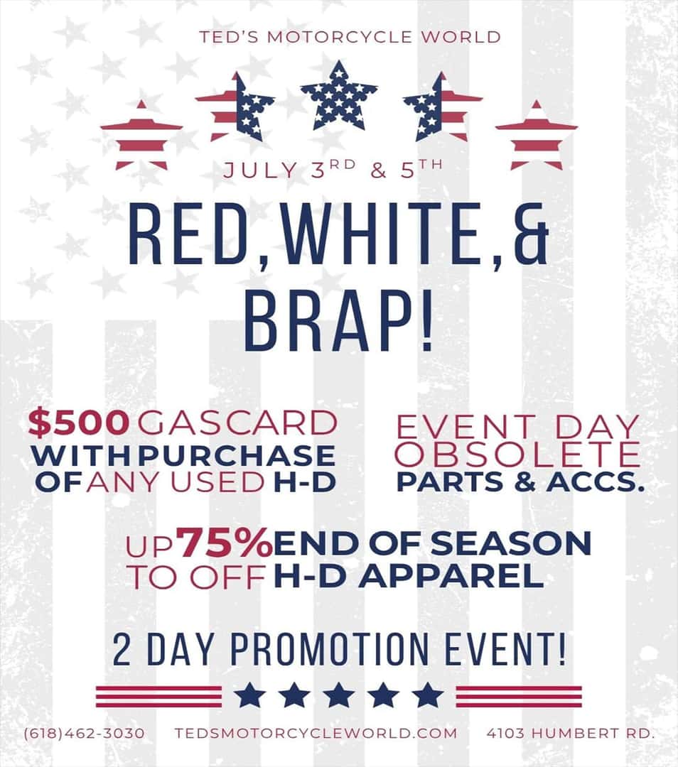 Red, White, & Brap! | Ted's Motorcycle World